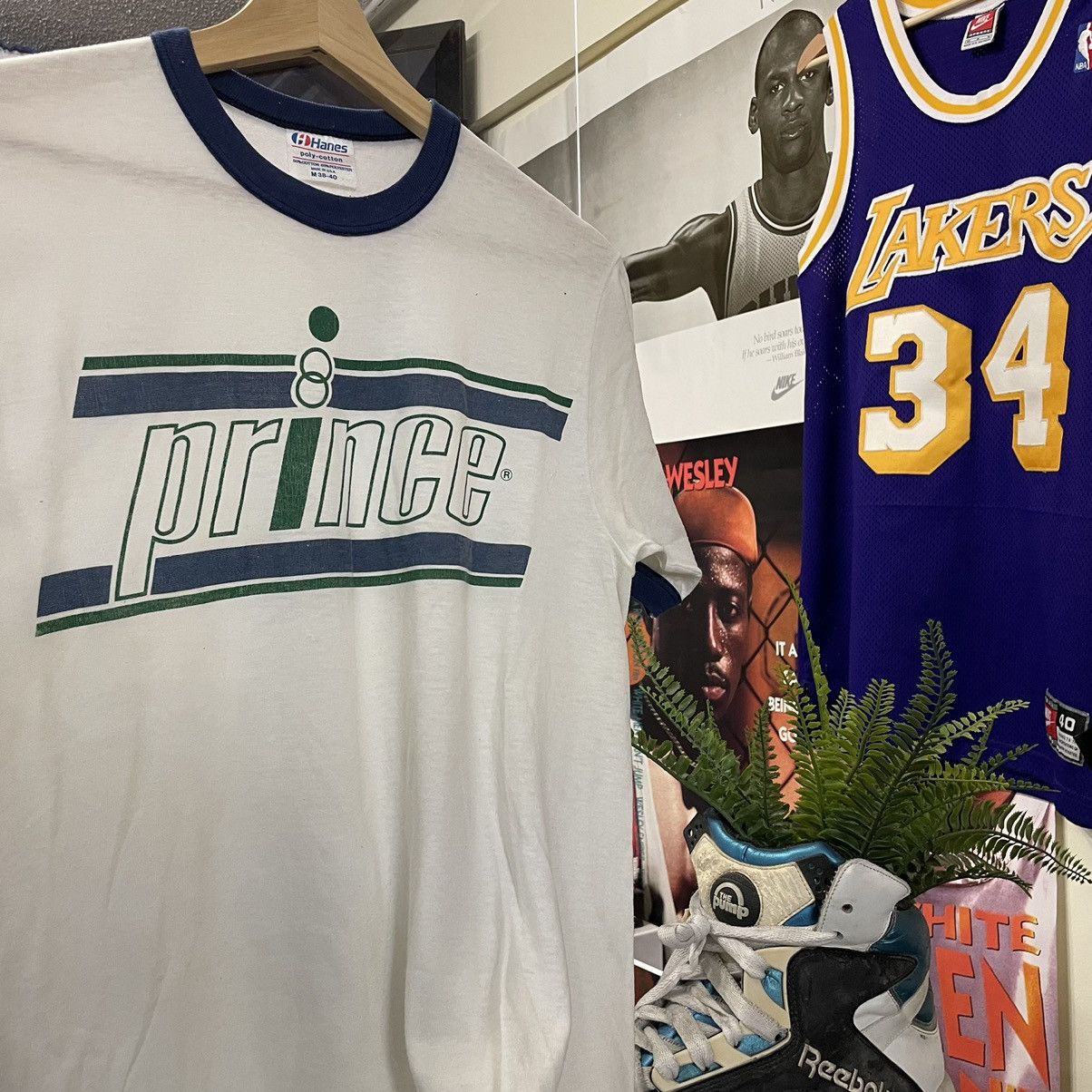 Vintage Vintage 80s Prince Tennis Logo Spellout Ringer Tee Shirt | Grailed