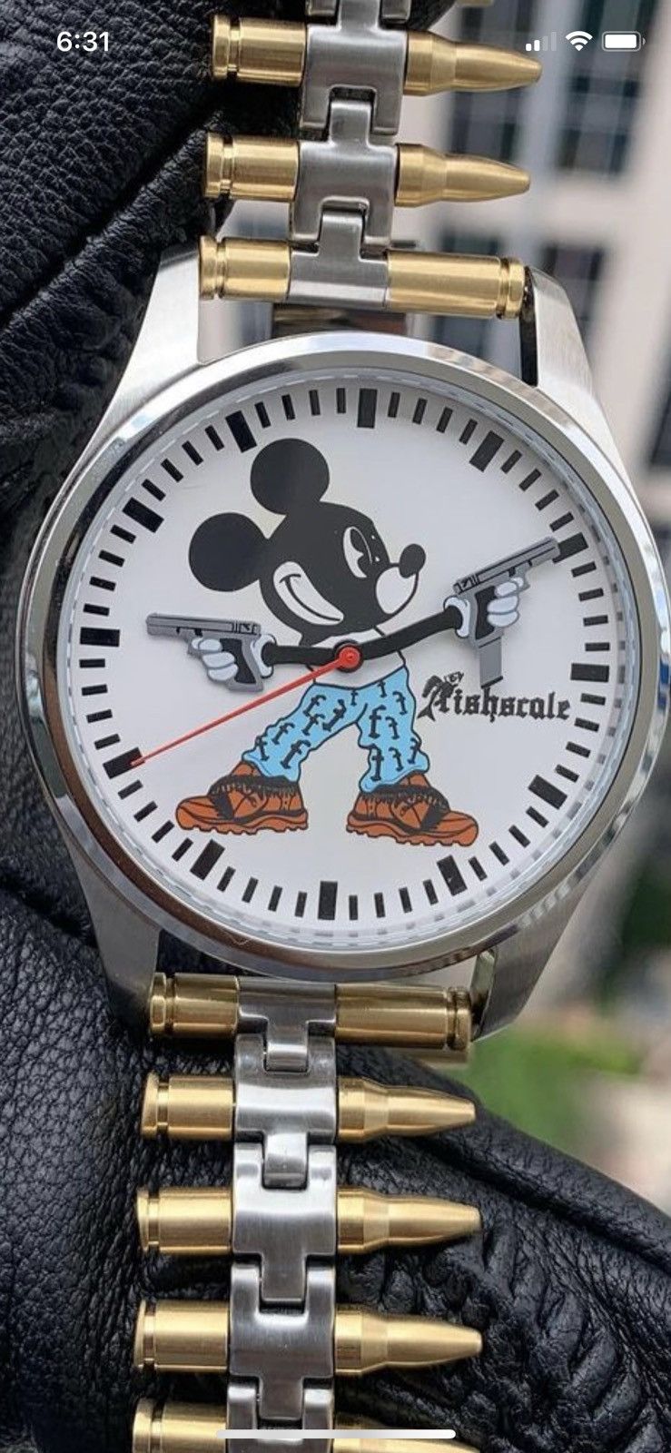 Streetwear Mickey Mouse Glock Watch with Bullet Wristband FISHSCALE ...