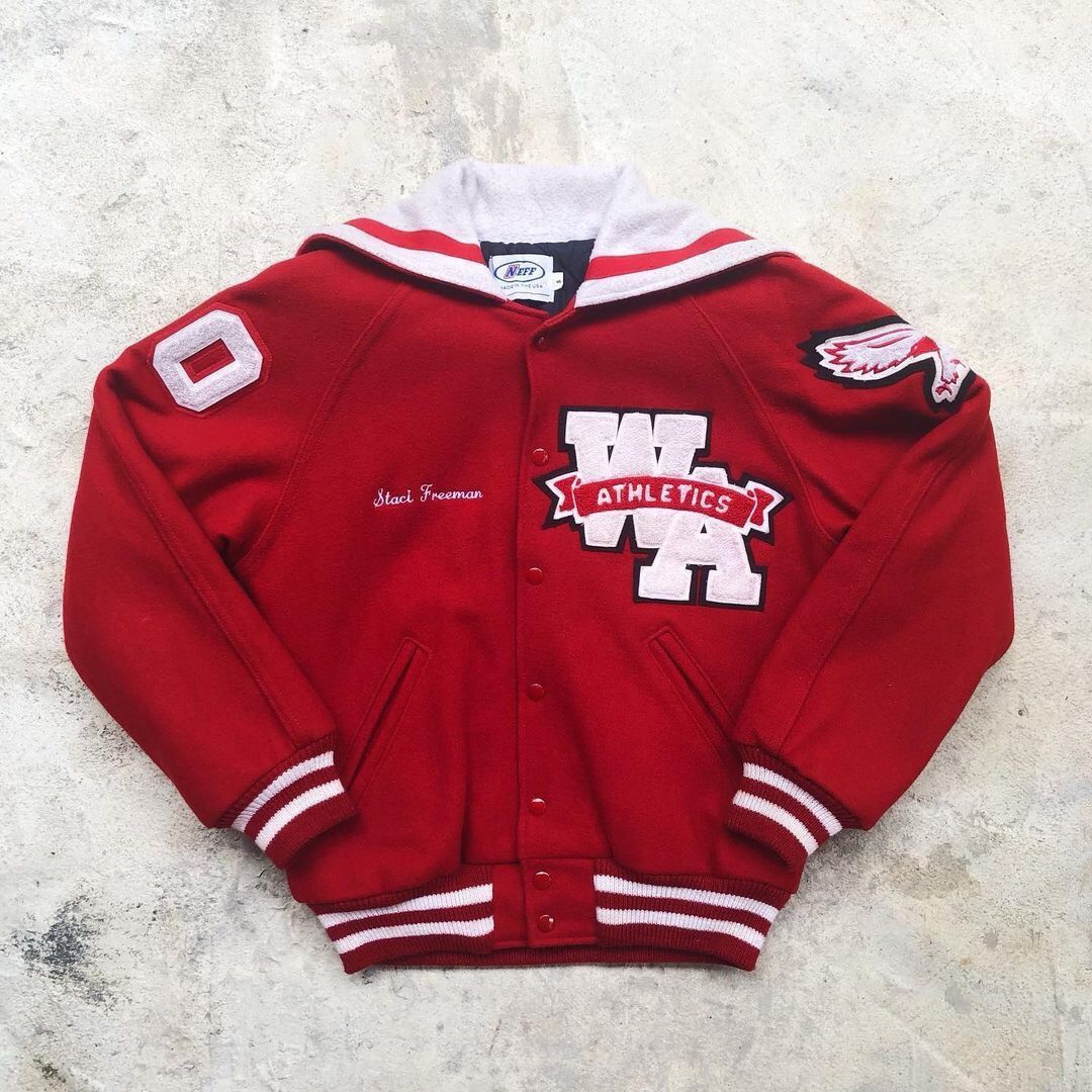 NEFF × Vintage Vintage 90’s Authentic NEFF wool varsity jacket | Grailed