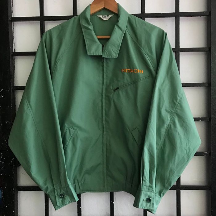 Vintage 🔥 Vintage HITACHI Zipper Uniform Bomber Style Jacket | Grailed