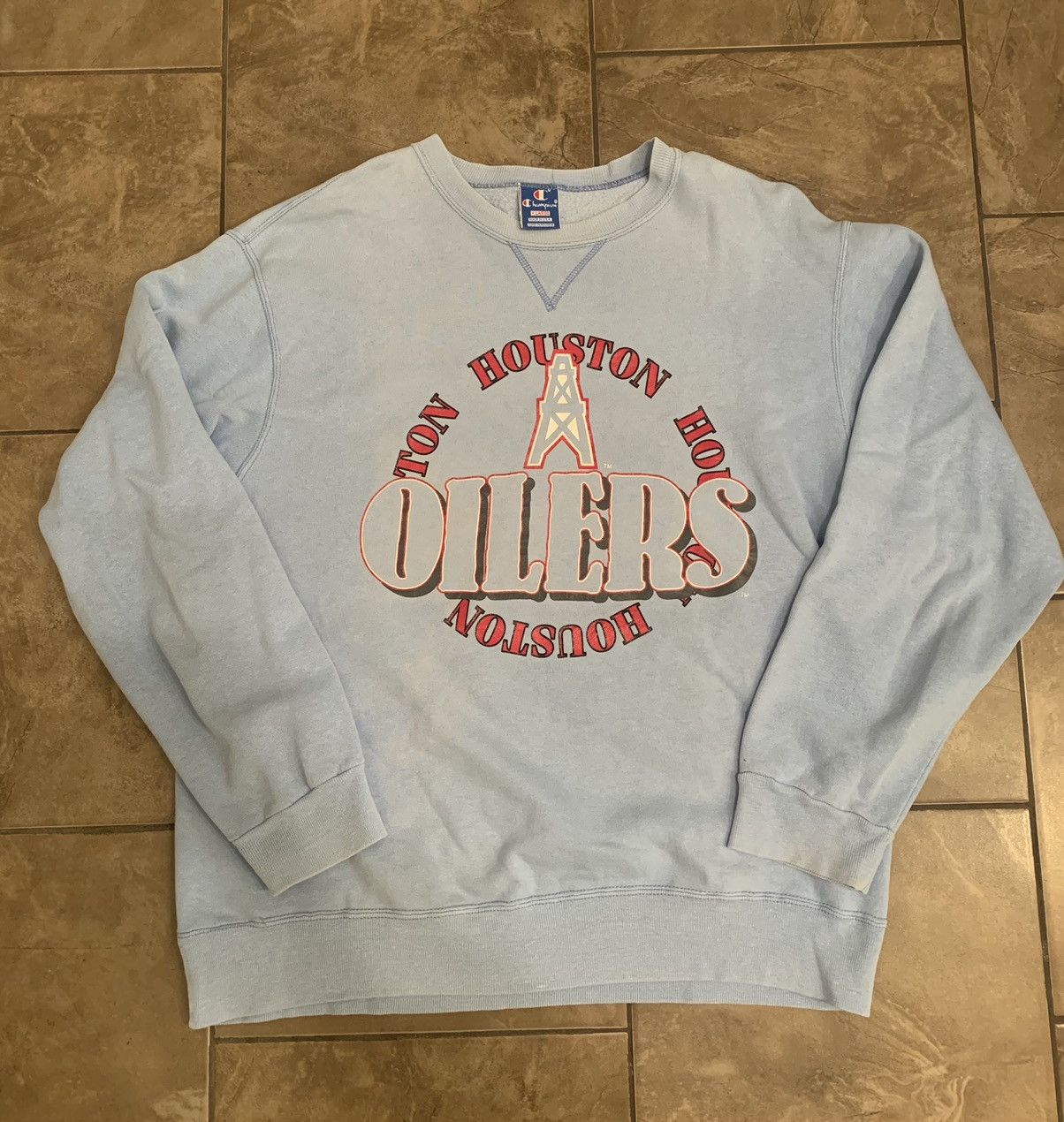 Champion × NFL × Vintage Vintage Houston Oilers Champion Crewneck | Grailed