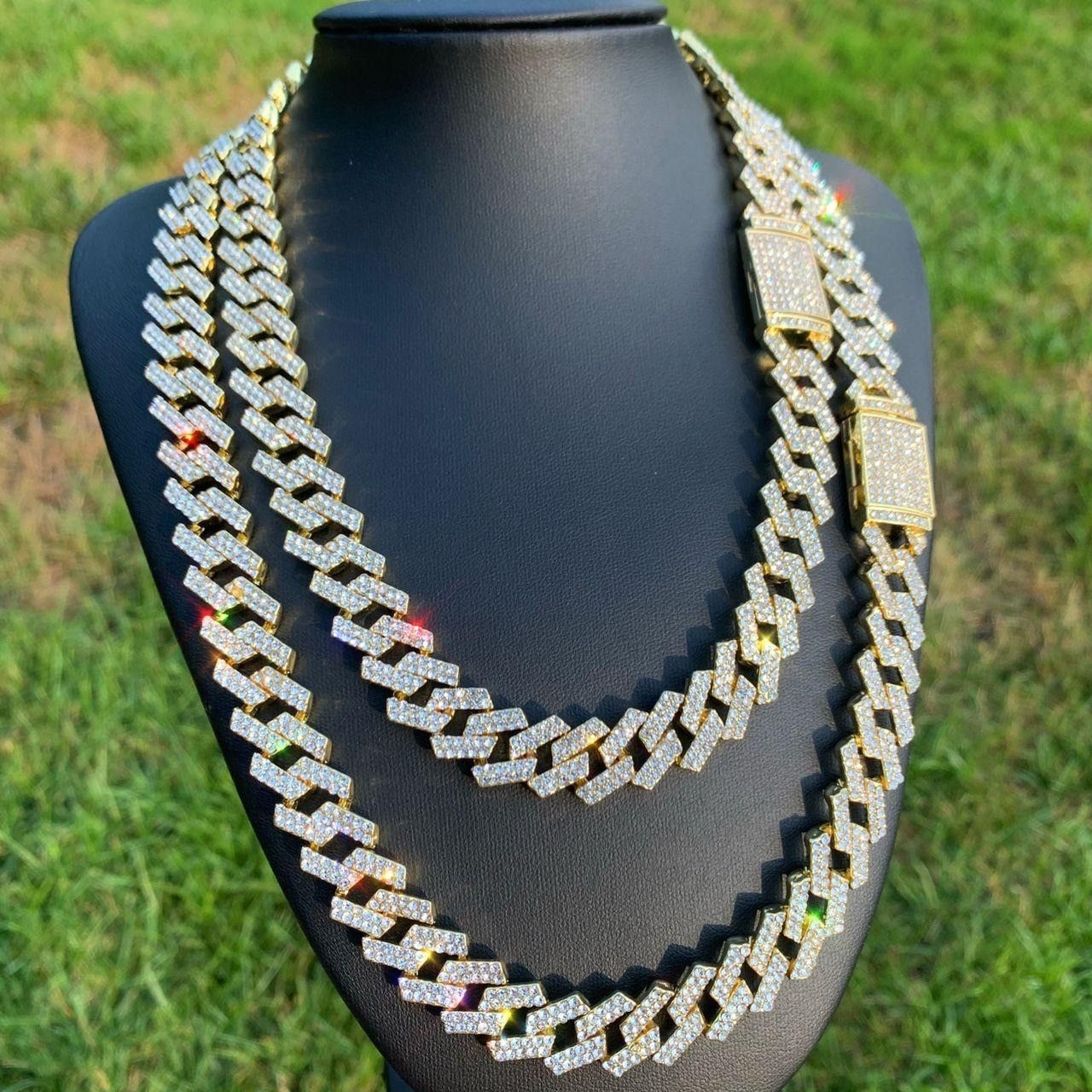 Jewelry × Streetwear Iced Cuban Link Chain | Gold Cuban Chain 15mm ...