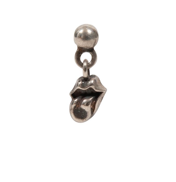 Chrome Hearts Rolling Stones Lips Tongue Logo 925 Silver Drop Earring ...
