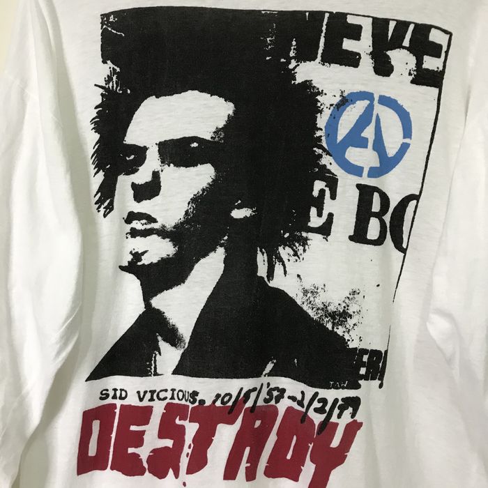 Vintage RARE! Vintage RIP Sid Vicious Destroy Long Sleeve Shirt. | Grailed