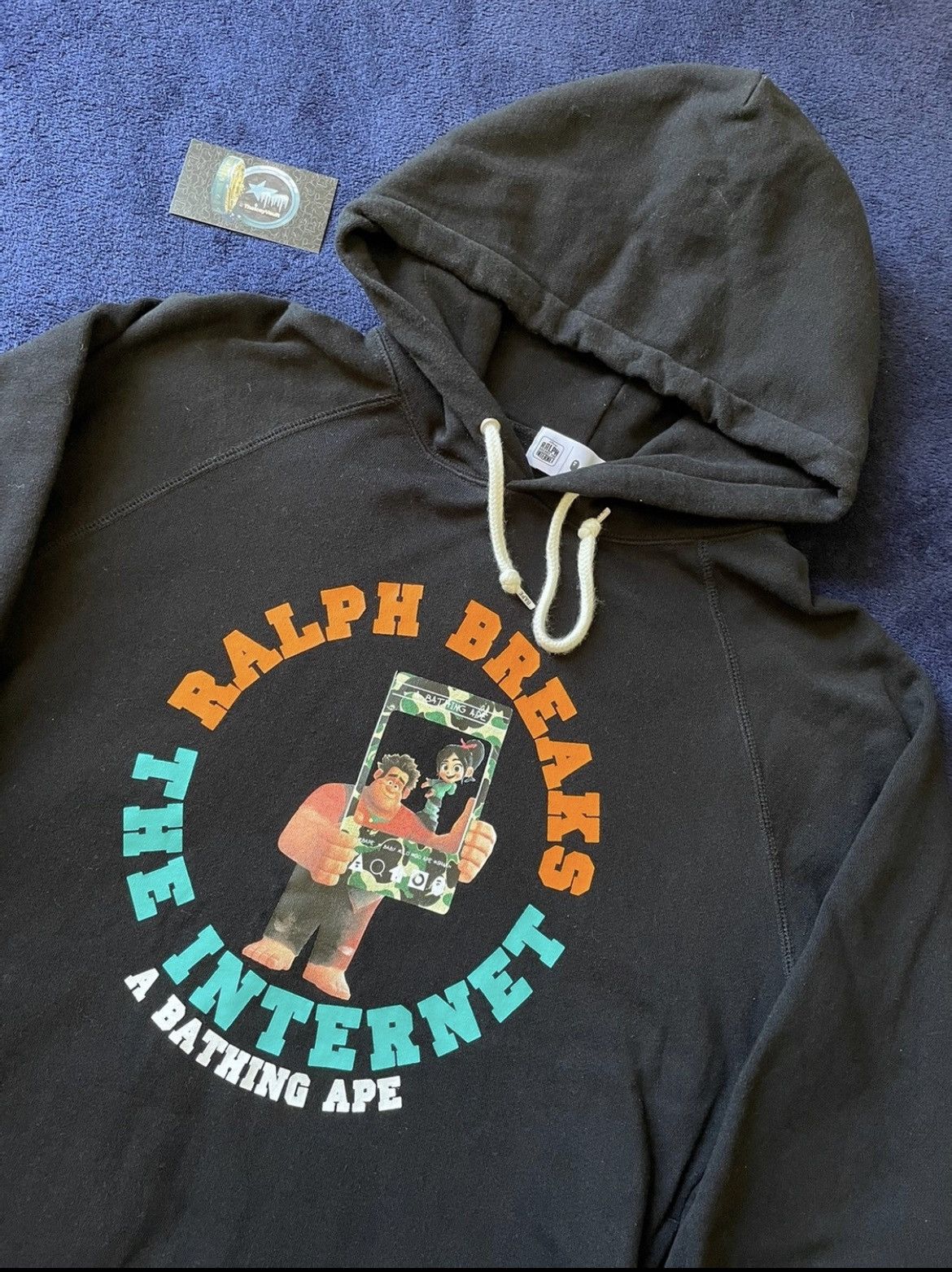 Bape × Disney Bape x Disney Ralph Breaks The Internet Logo Hoodie | Grailed