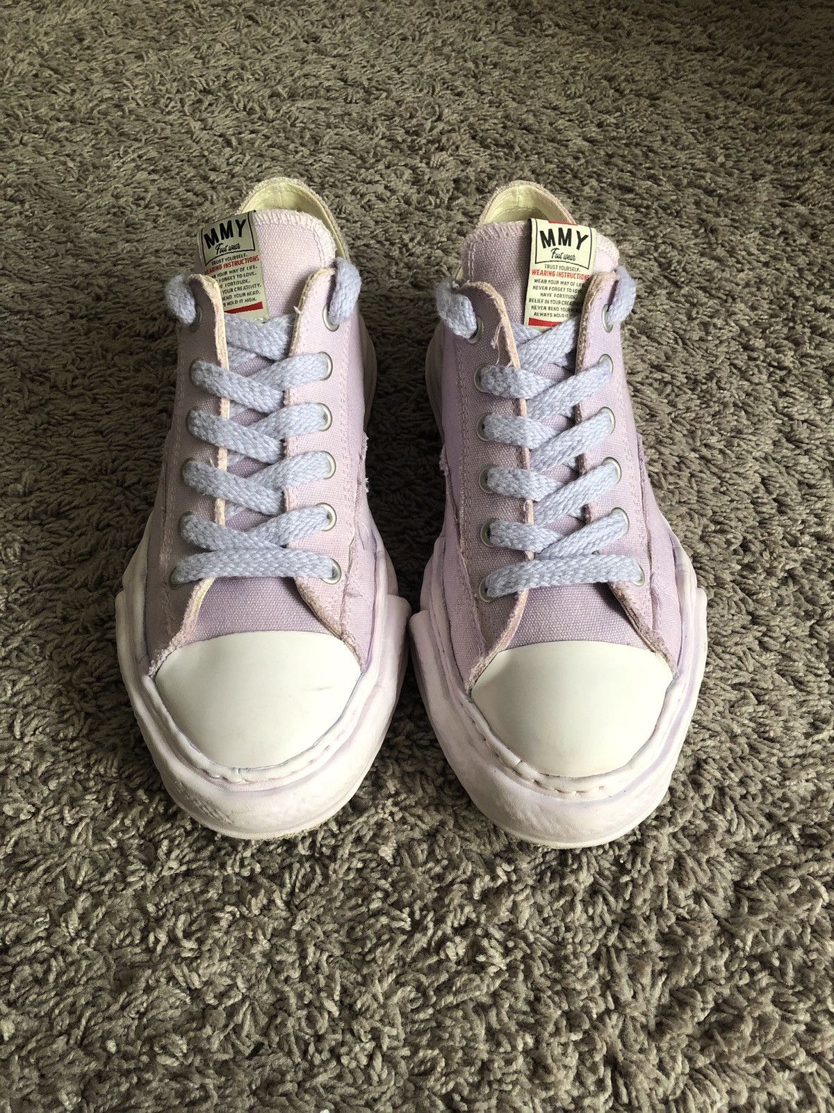 Miharayasuhiro Mihara Yasuhiro converse melting shoe purple | Grailed