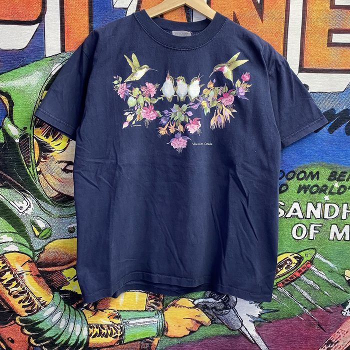 Animal Tee Y2K Birds and Flowers Tee Shirt size Medium | Grailed