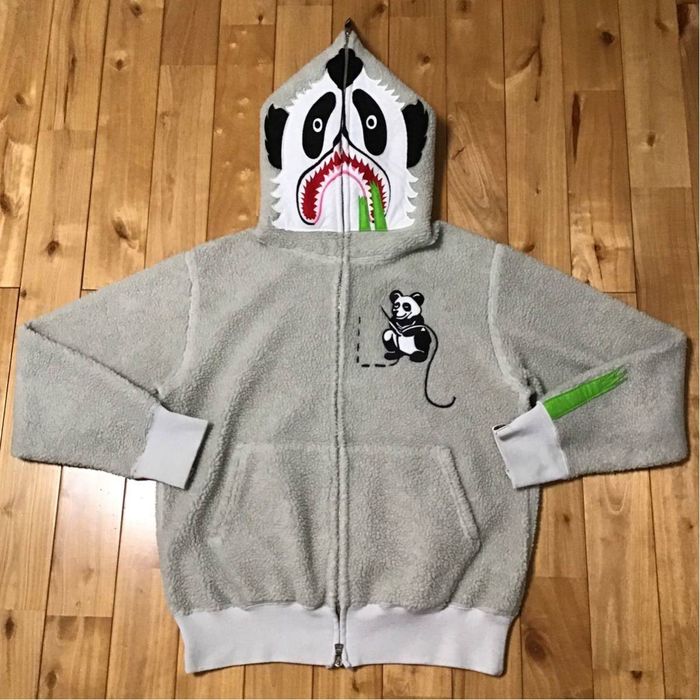 Bape BAPE Boa panda full zip hoodie gray | Grailed