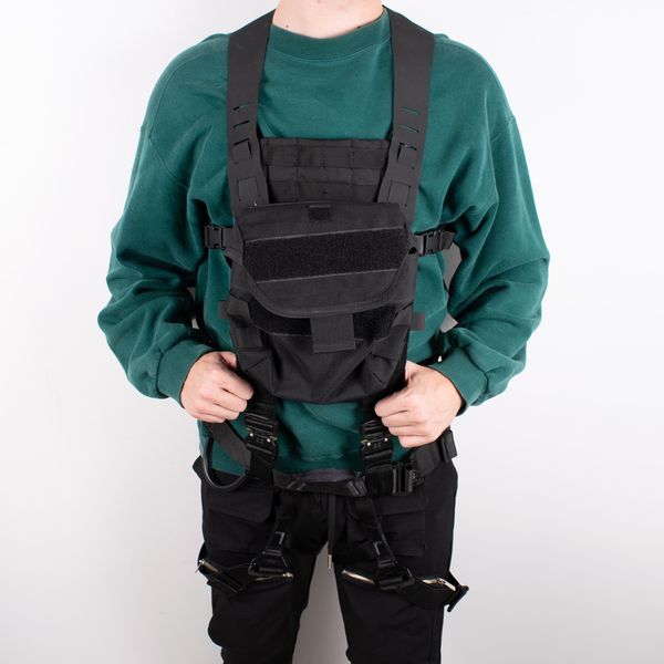 Military Black Mil-Tec Military Full Body Harness Tech Wear | Grailed