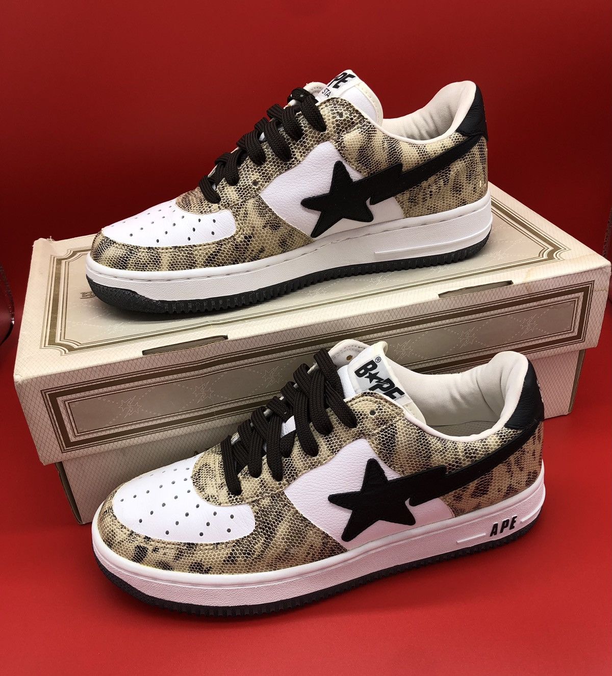Bape × Vintage OG Snake Skin Bapesta | Grailed