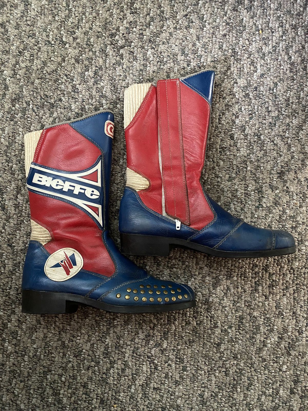 Leather × Vintage Bieffe 80’s motorcycle boots | Grailed
