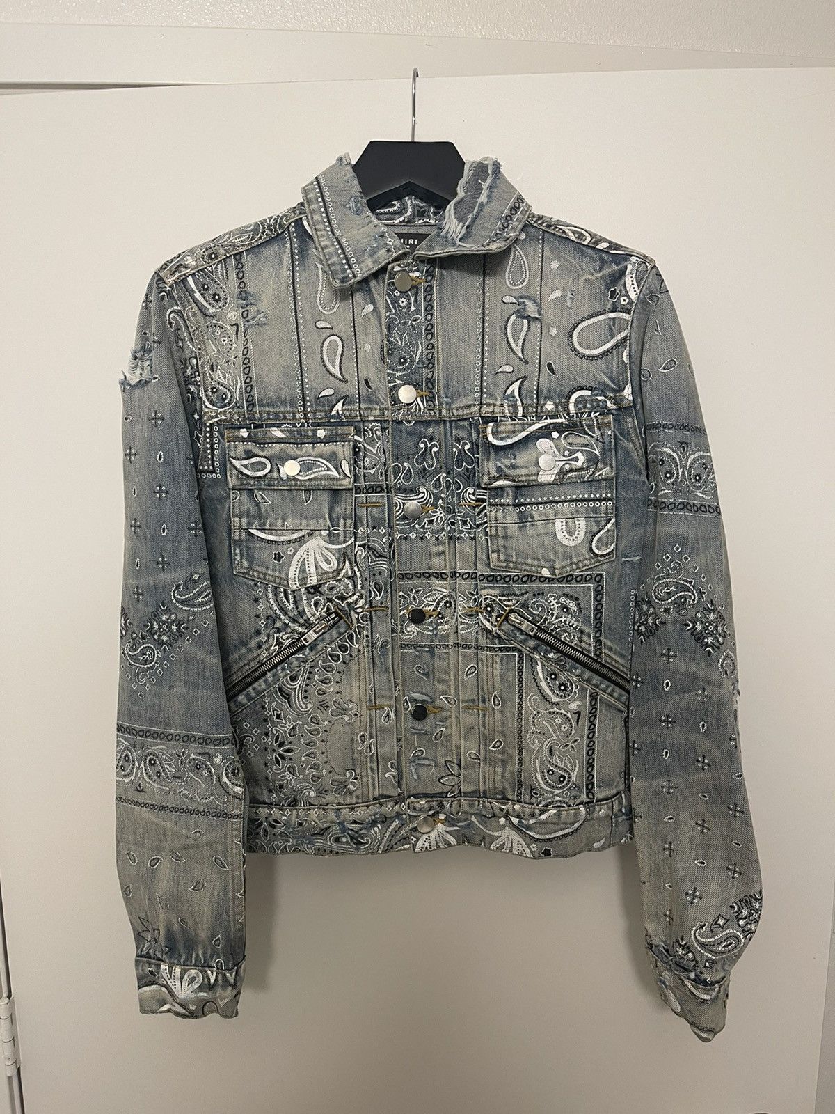 Amiri Amiri Paisley Denim Jacket | Grailed