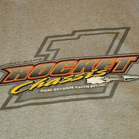 Vintage Mark Richards Racing Rocket Chassis SzXL Grey Racing Graphi ...