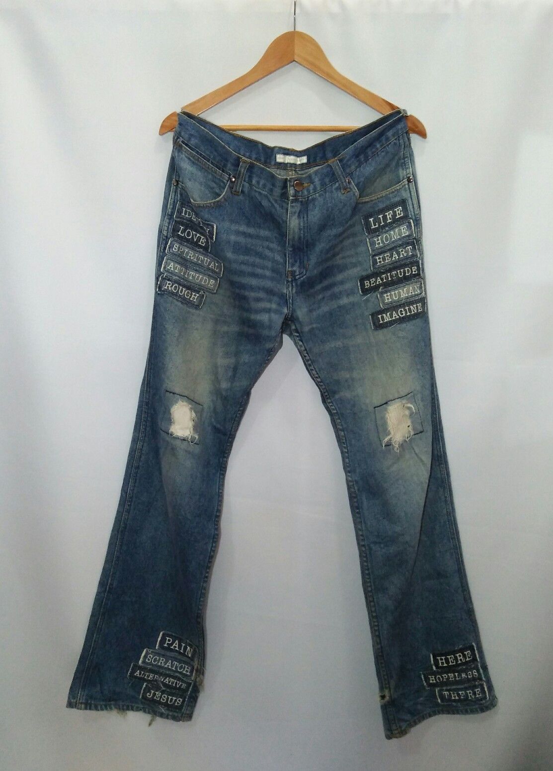 Number (N)ine Number Nine Patchwork Distressed Jeans | Grailed
