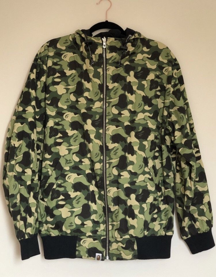 Bape Bape Reversible Windbreaker Jacket camo black circa 2008 | Grailed