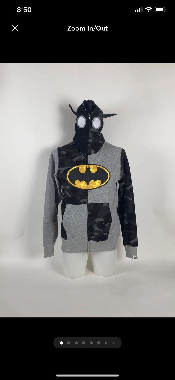 Bape A BATHING APE BAPE X DC BATMAN FULL ZIP HOODIE men’s size L | Grailed