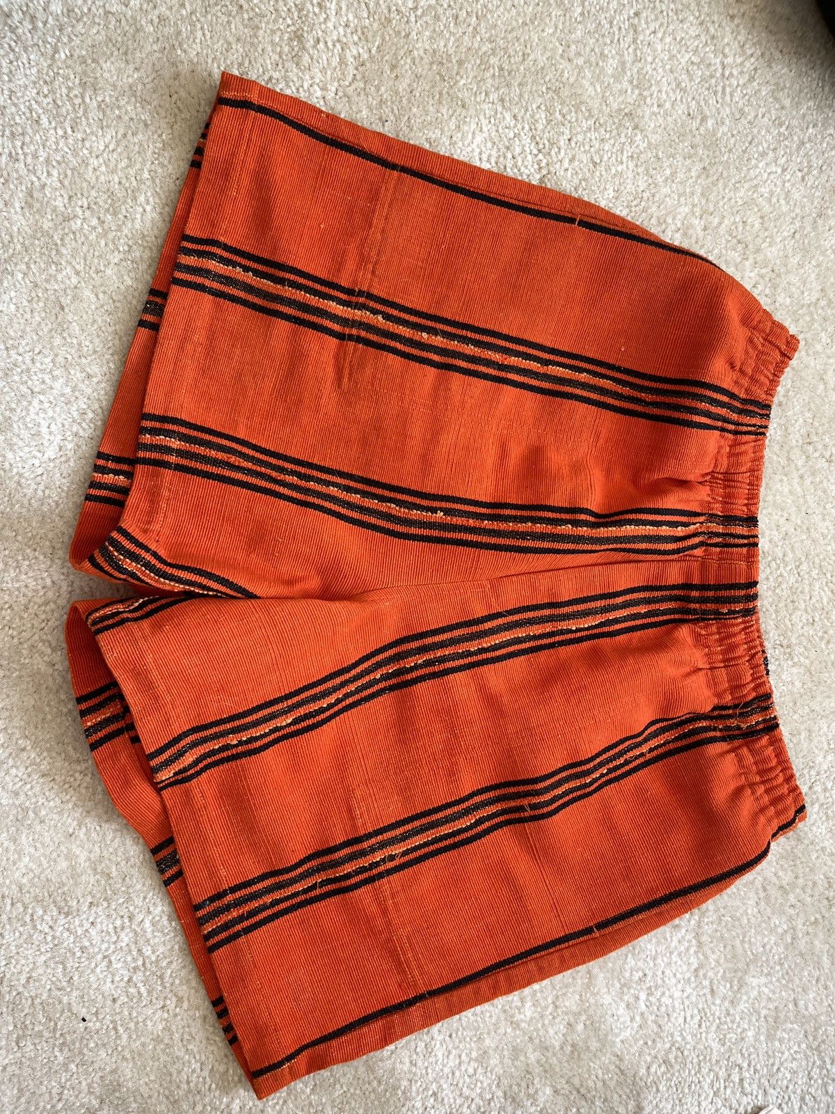 Bode Bode Orange Tiger Stripe Shorts | Grailed