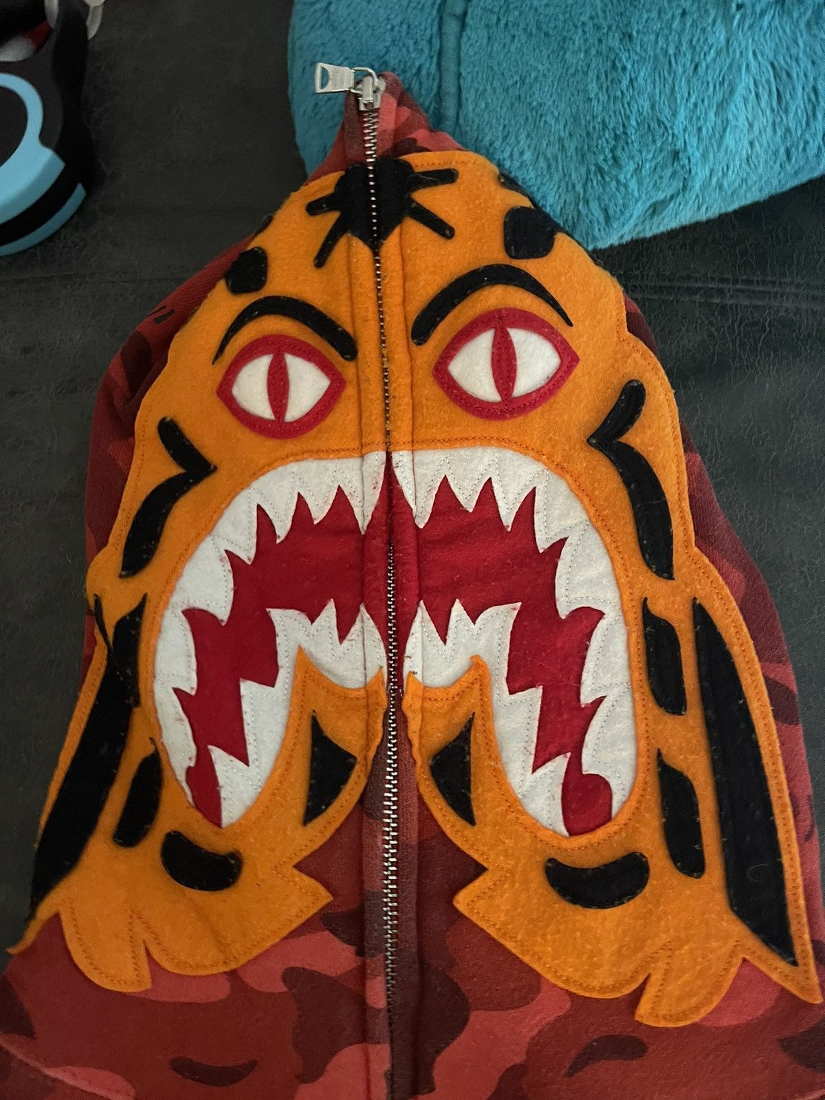 Bape Red tiger bape zip up | Grailed