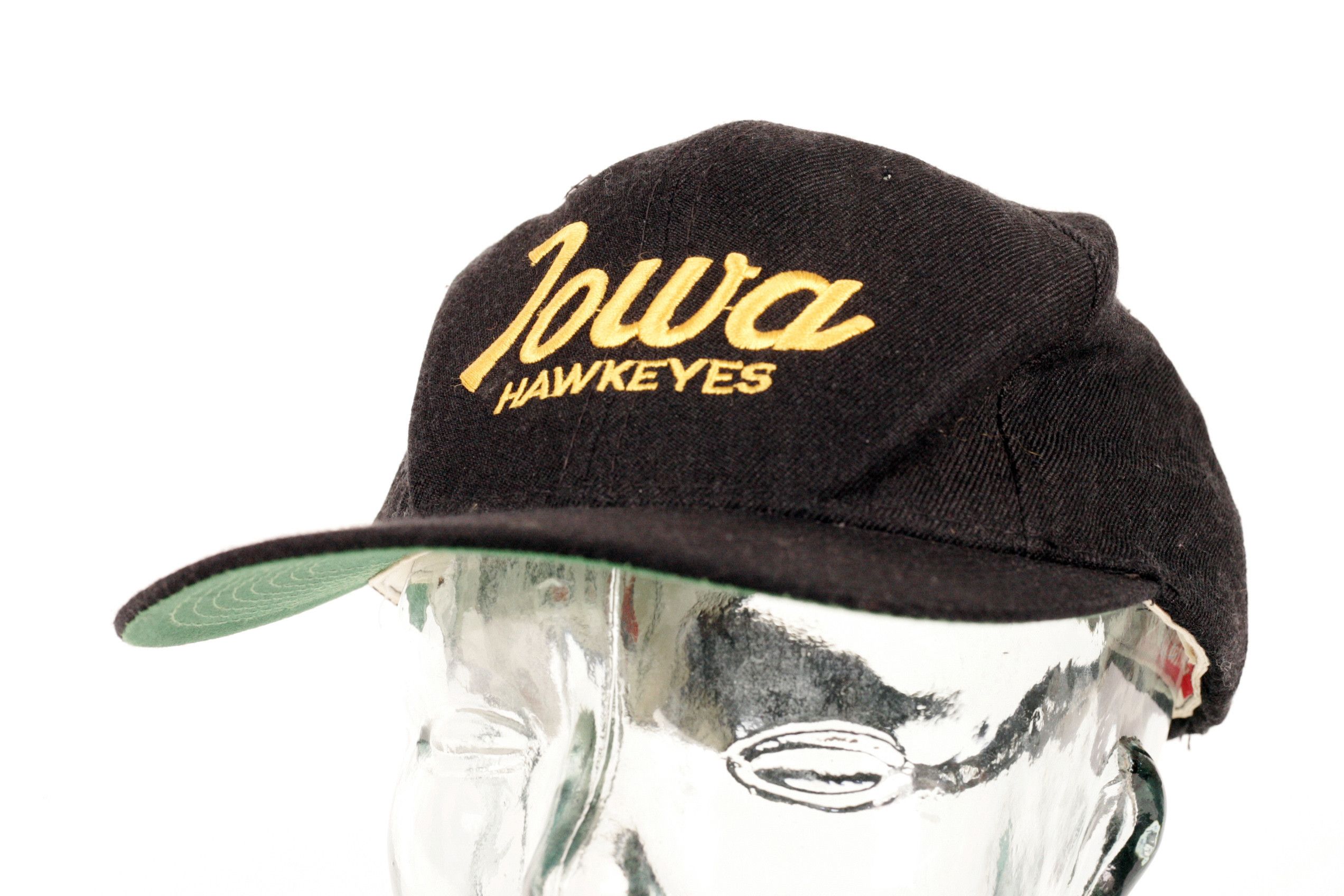 Vintage Iowa Hawkeyes College Football Script Logo Hat Sports Lids ...
