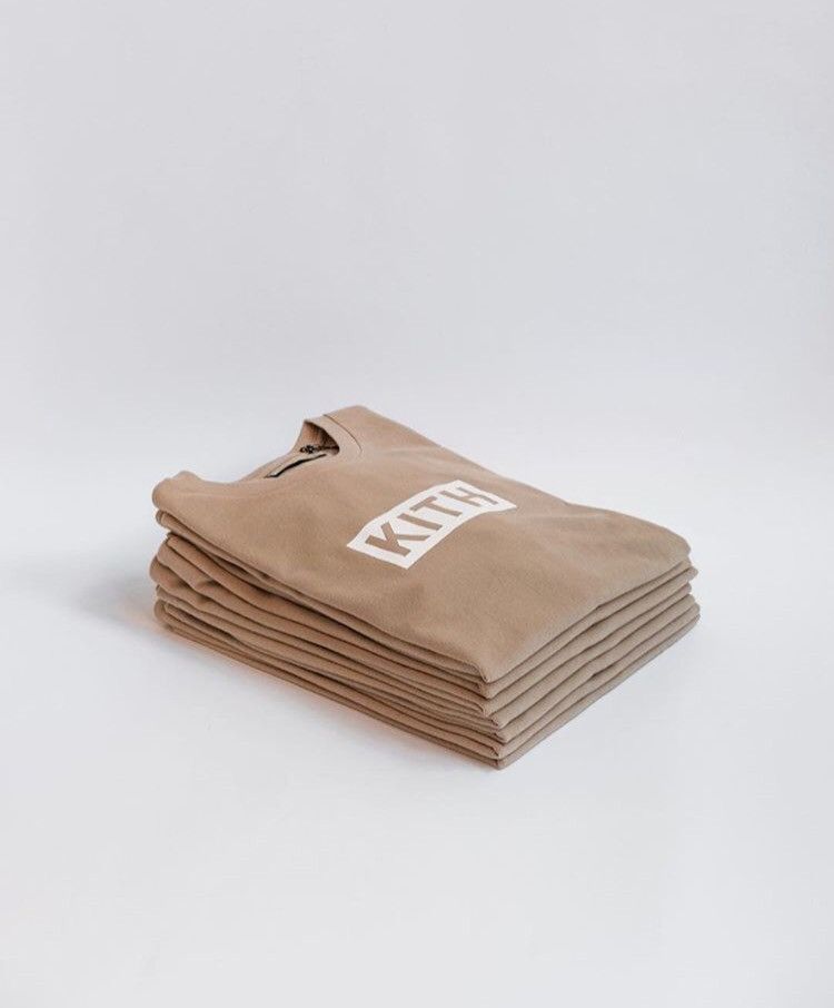 Kith Sand Color Kith box logo Tre | Grailed