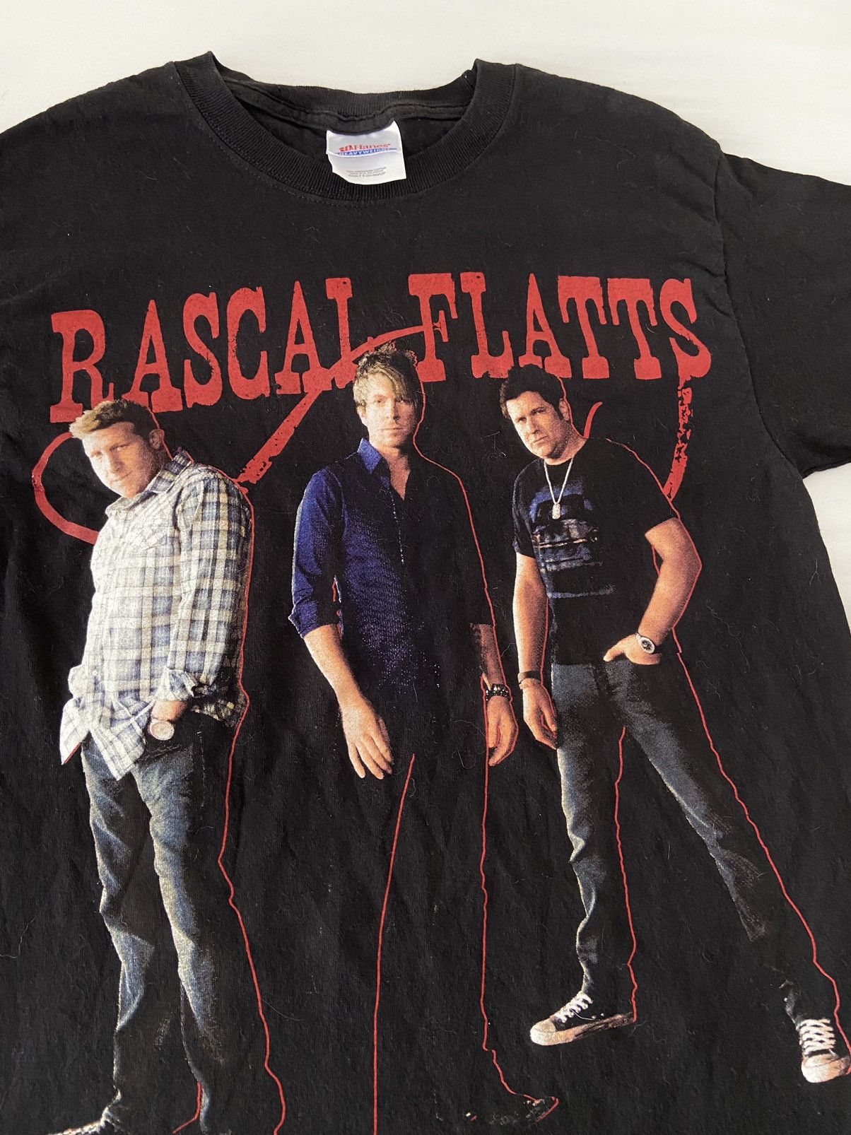 Band Tees × Vintage Vintage Rascal Flatts Band Graphics Black Tee Shirt ...