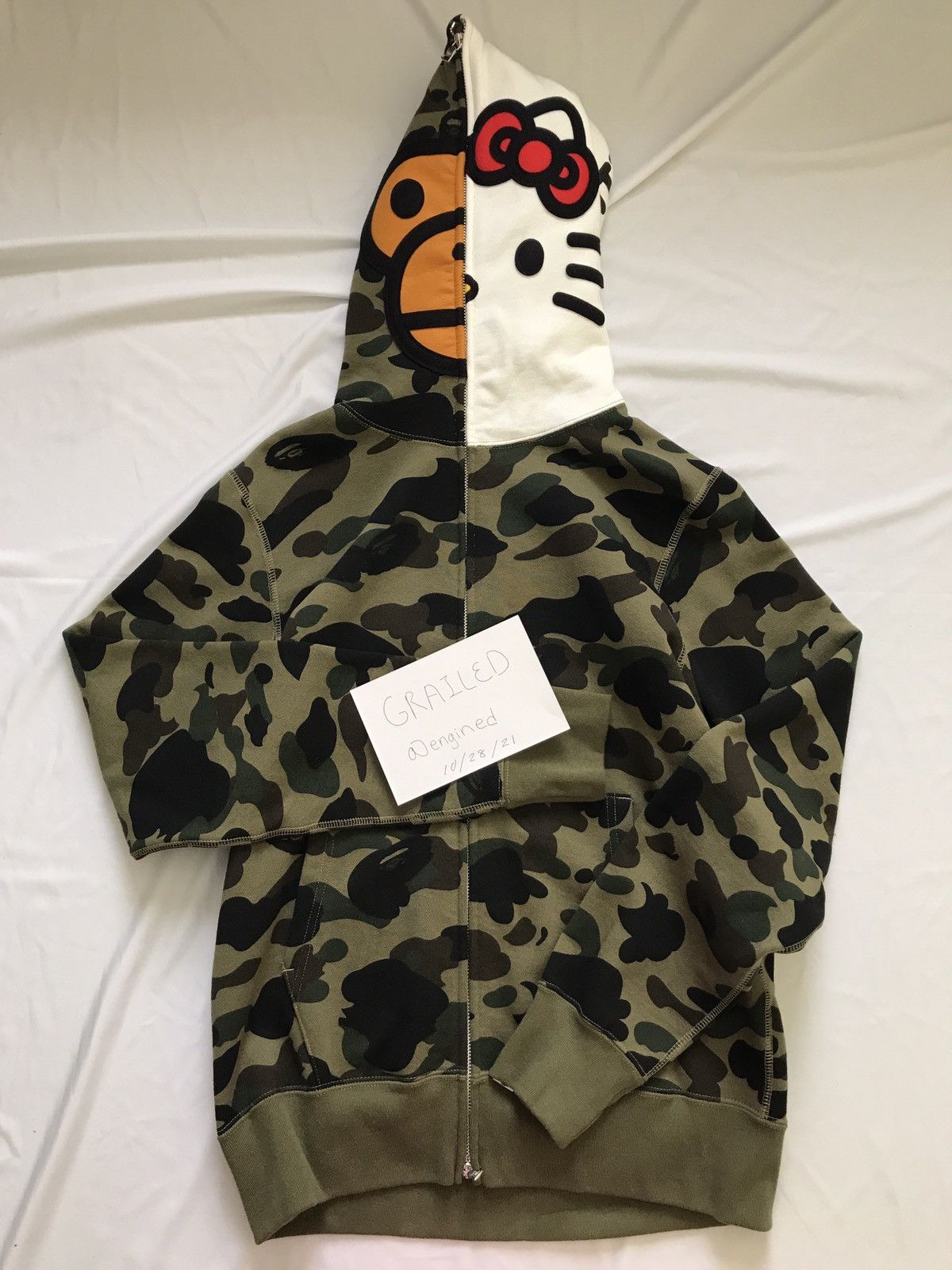 Bape Bape Sanrio Milo Hello Kitty Split Face Hoodie | Grailed