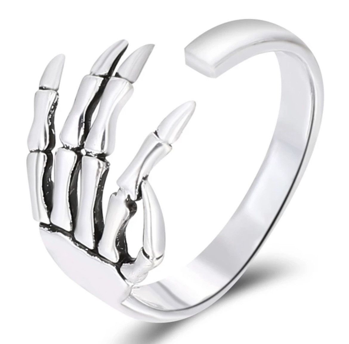 Other Silver Skeleton Hand Ring | Grailed