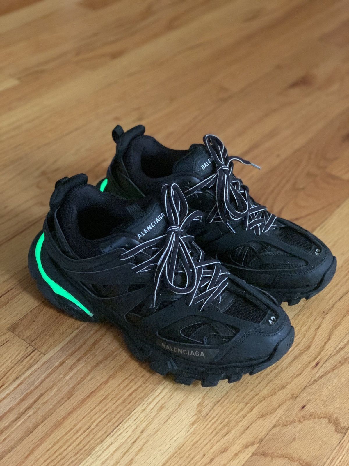 Balenciaga Rare Black LED Light Up Track Sneakers | Grailed