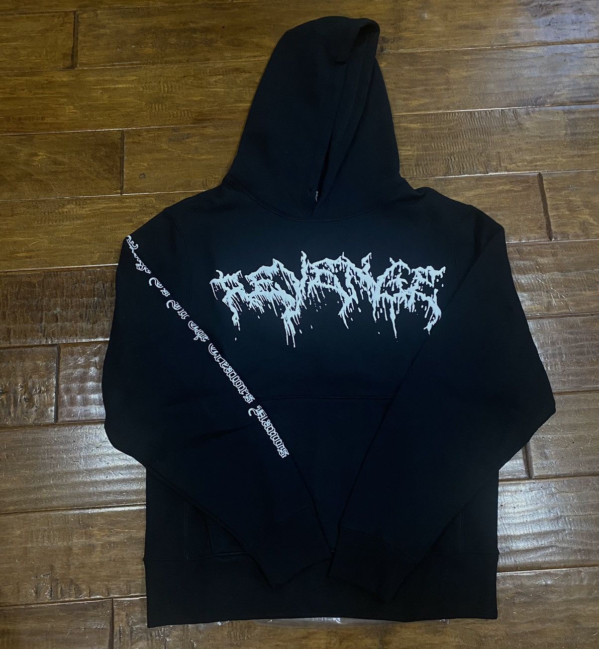 Revenge Revenge Black Drip Lighting Logo Hoodie Medium | Grailed
