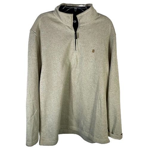 Izod IZOD Zip Up Pullover Sweater Long Sleeves High Neck White | Grailed
