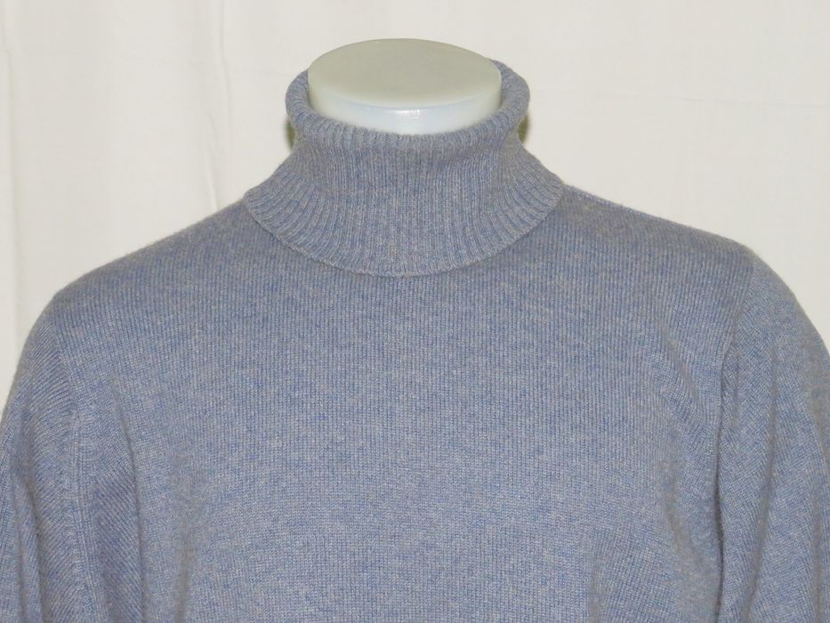 Ballantyne Berk of Burlington Arcade Cashmere Blue Turtleneck Sweater ...