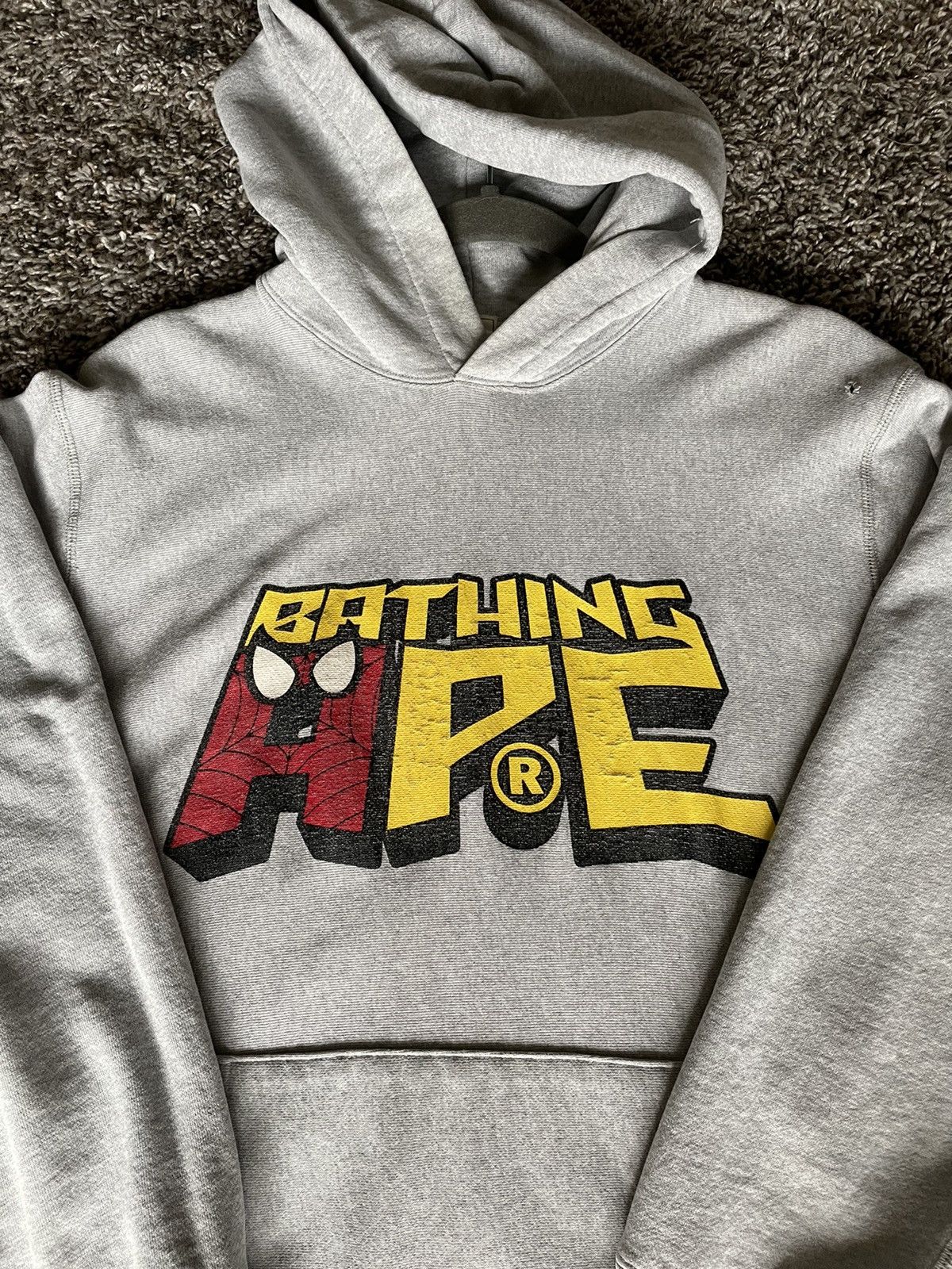 Bape × Vintage Bape Spider-Man Hoodie | Grailed