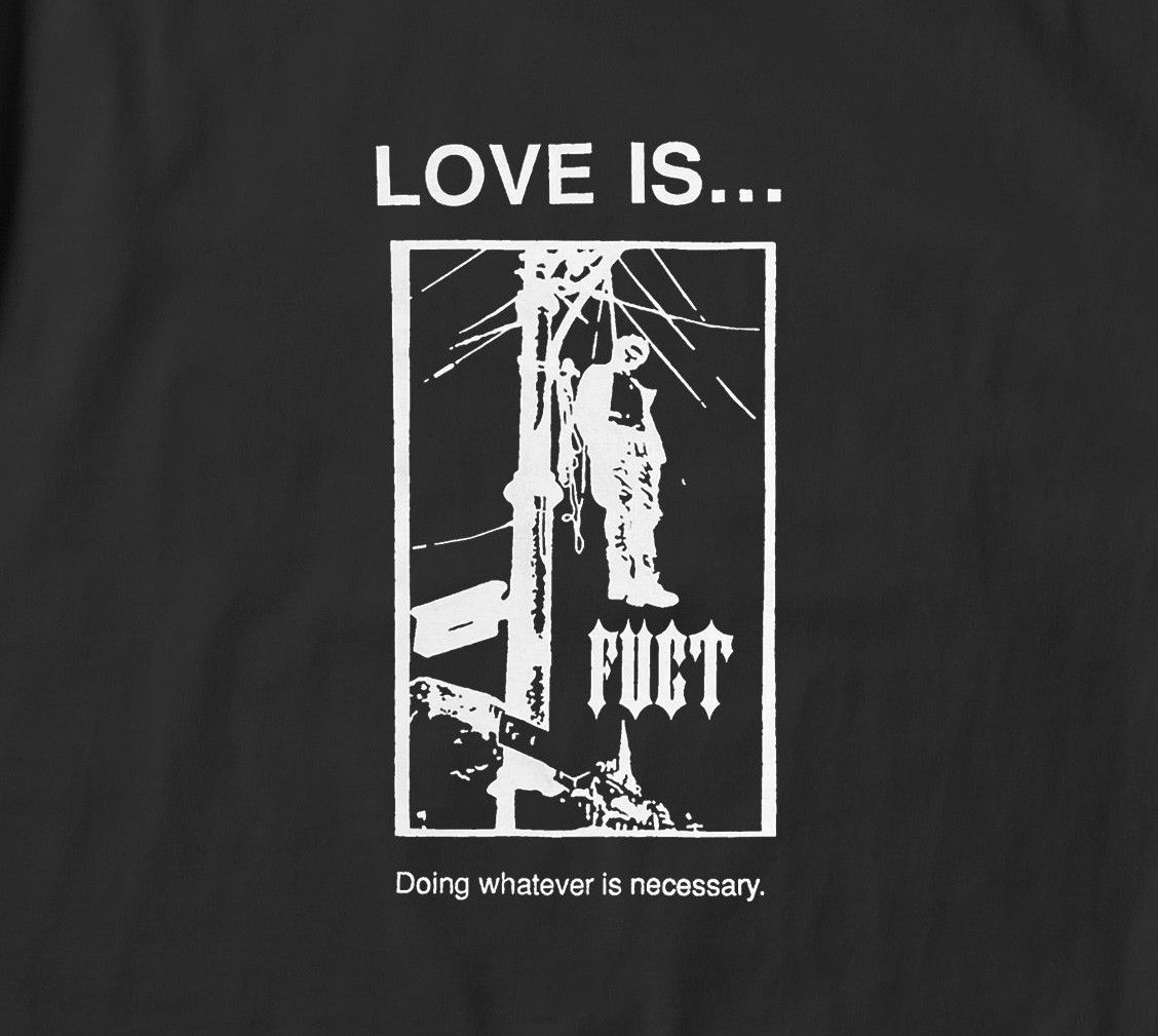 Fuct FUCT LOVE IS... TEE BLACK T-Shirt Size XL *IN HAND* | Grailed