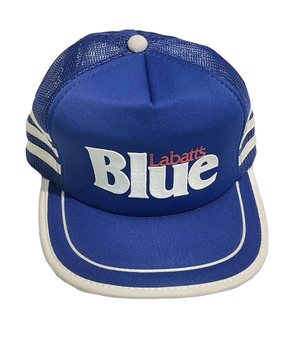 Vintage Labatt’a Blue 3 Stripes Vintage Cap Snapback Hat Mesh Back ...