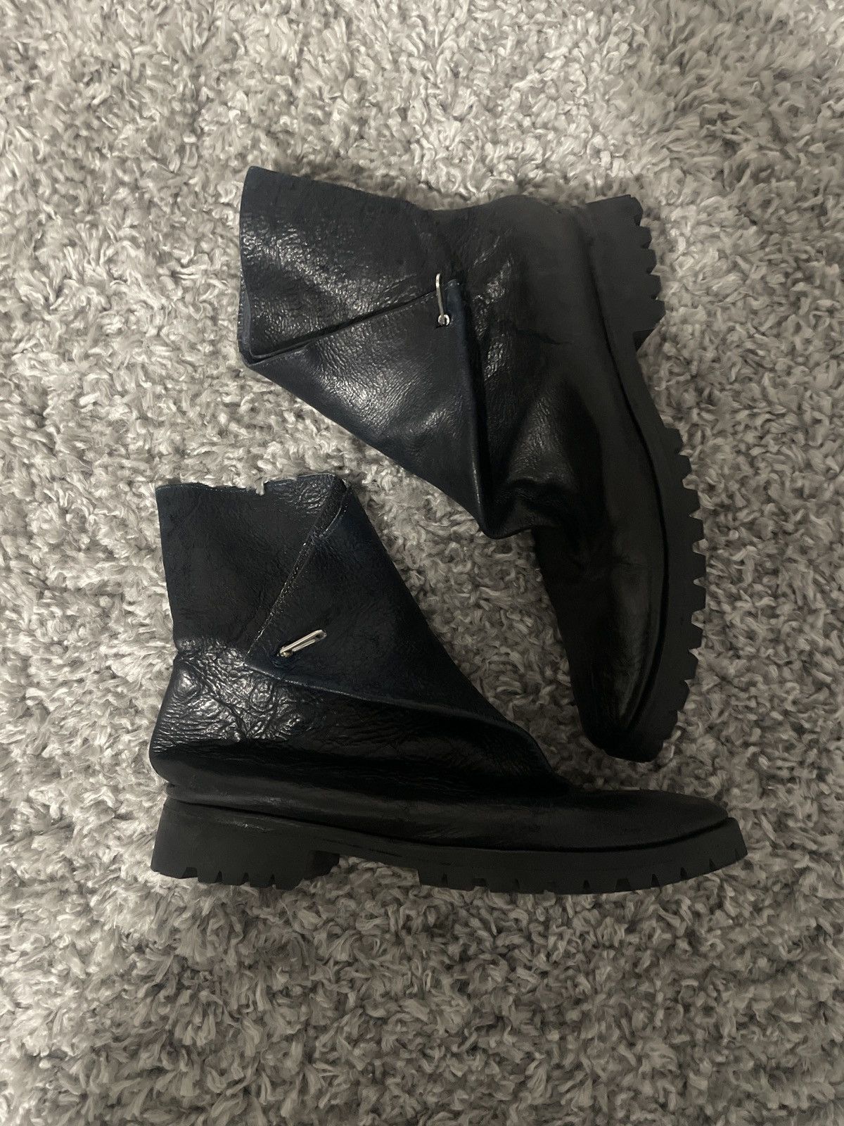 Carol Christian Poell Folded kangaroo leather ccp boots SAFE collection ...