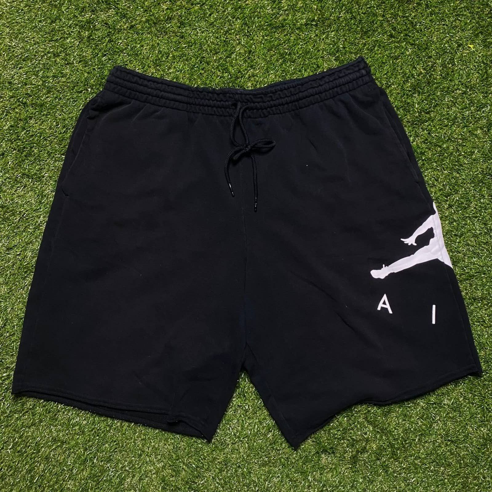Jordan Brand Jordan Sweat Shorts Black White Logo | Grailed