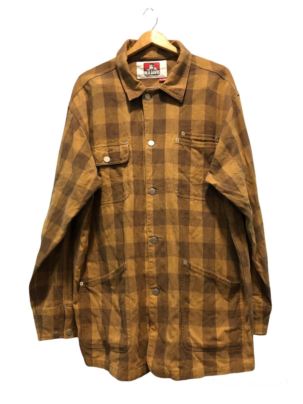 Ben Davis × Streetwear × Vintage Ben Davis brown checkered vintage ...
