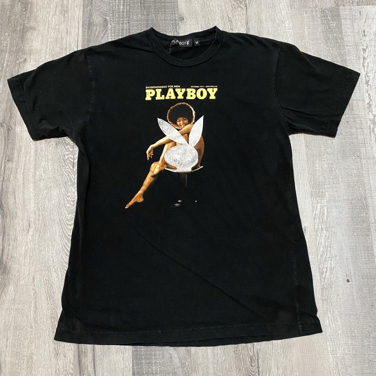 Playboy Playboy Black Darine Stern Magazine Photo Playboy Bunny Tee ...