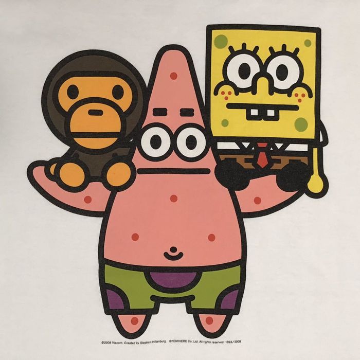 Bape BAPE × SpongeBob milo T-shirt | Grailed