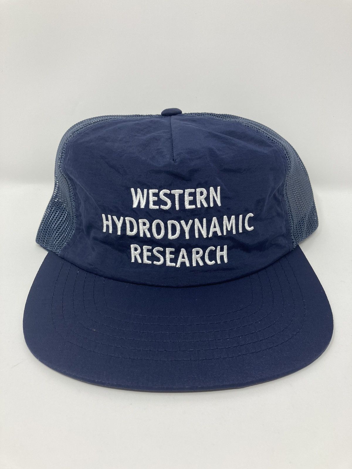 Western Hydrodynamic Research WHR Soft Nylon Mesh Promotional Hat Navy ...