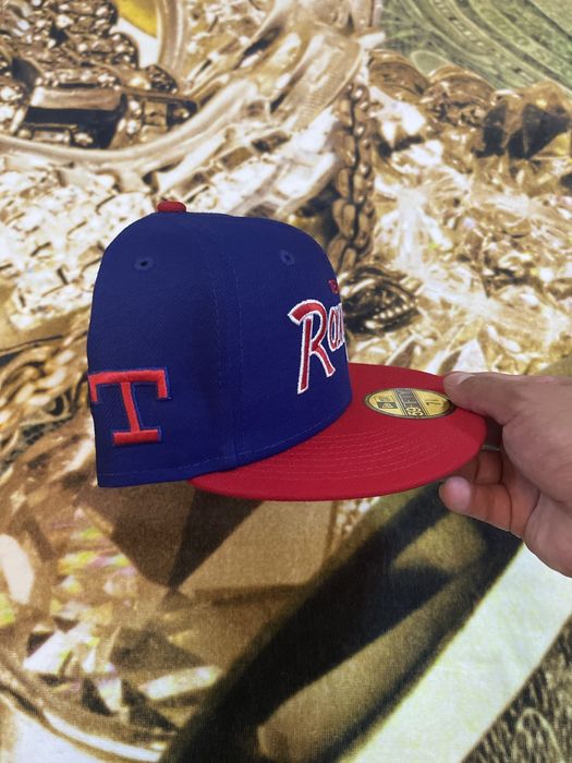 New Era Hat club Texas Rangers script Logo | Grailed