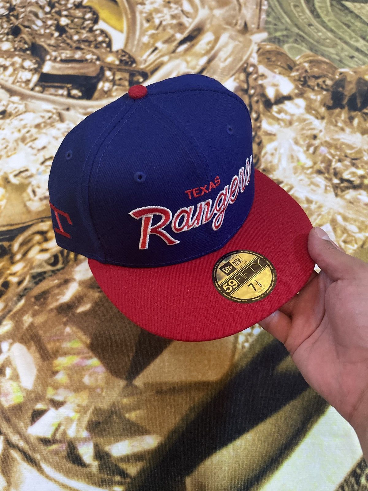 New Era Hat club Texas Rangers script Logo | Grailed