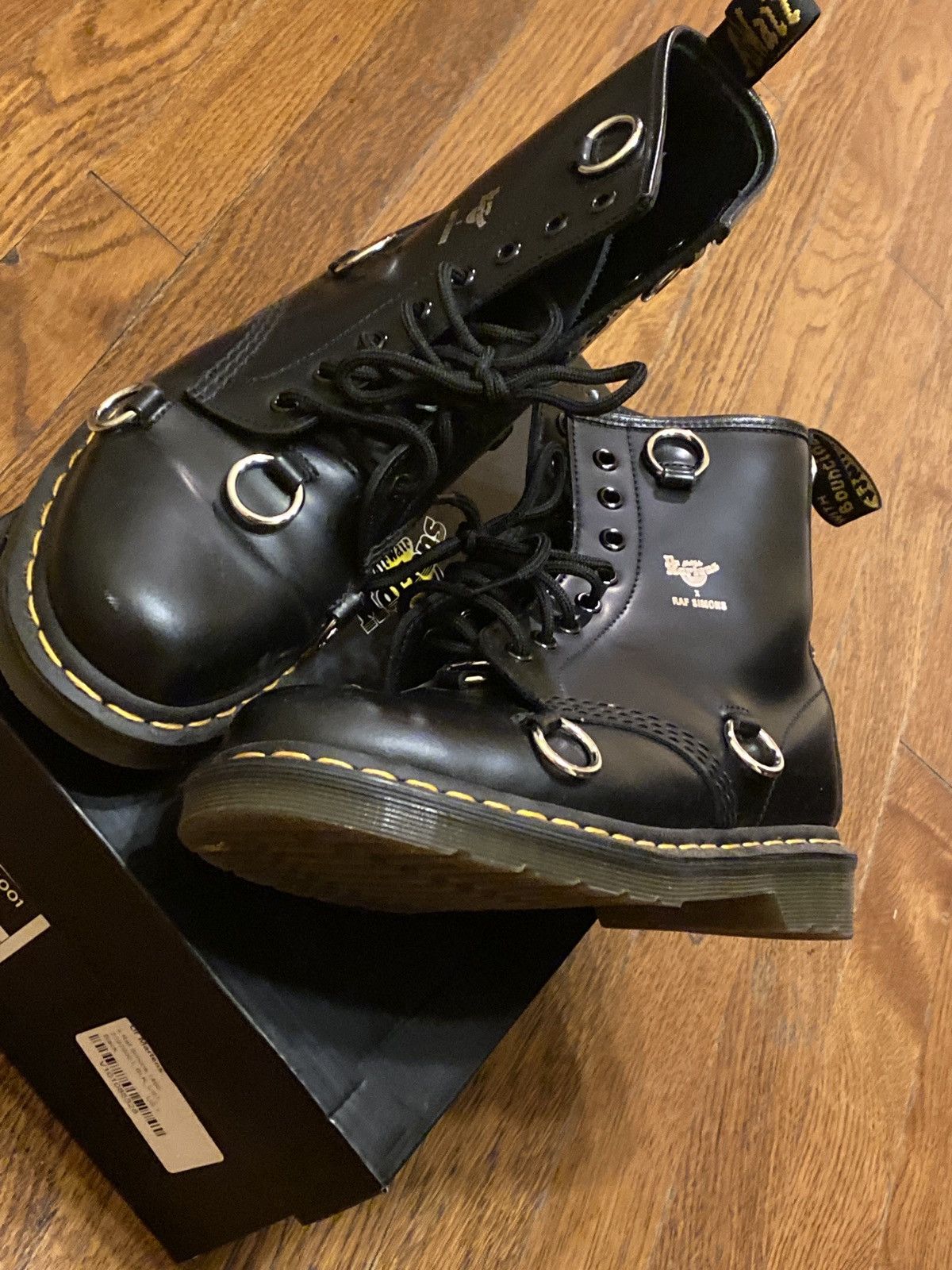 Raf Simons Dr. Martens 1460 Raf Simons black 60th year ring | Grailed