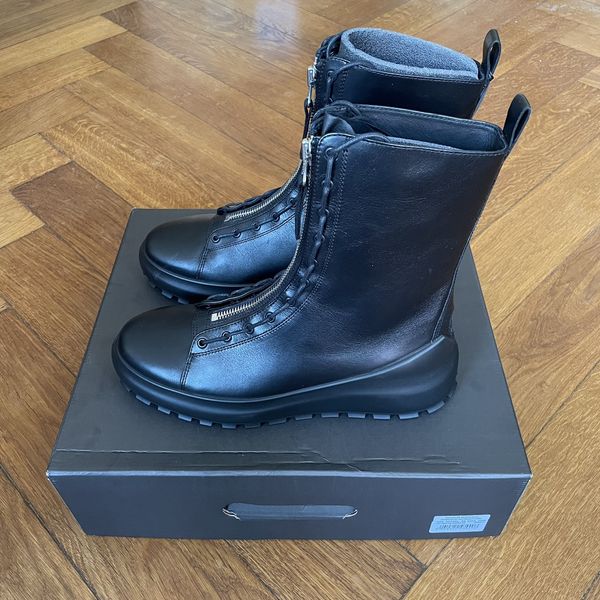 Stone Island Stone Island Leather Combat Boot Dual Lacing System | Grailed