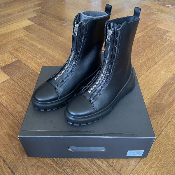 Stone Island Stone Island Leather Combat Boot Dual Lacing System | Grailed