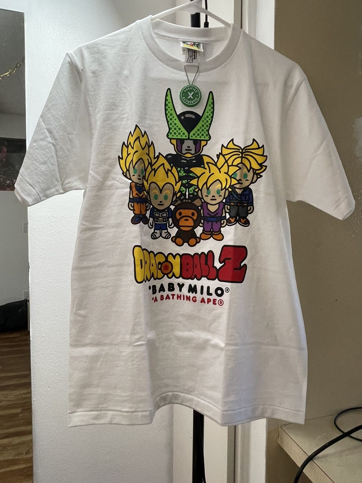 Bape BAPE X DRAGON BALL Z BABY MILO SUPER SAIYAN&CELL white M | Grailed