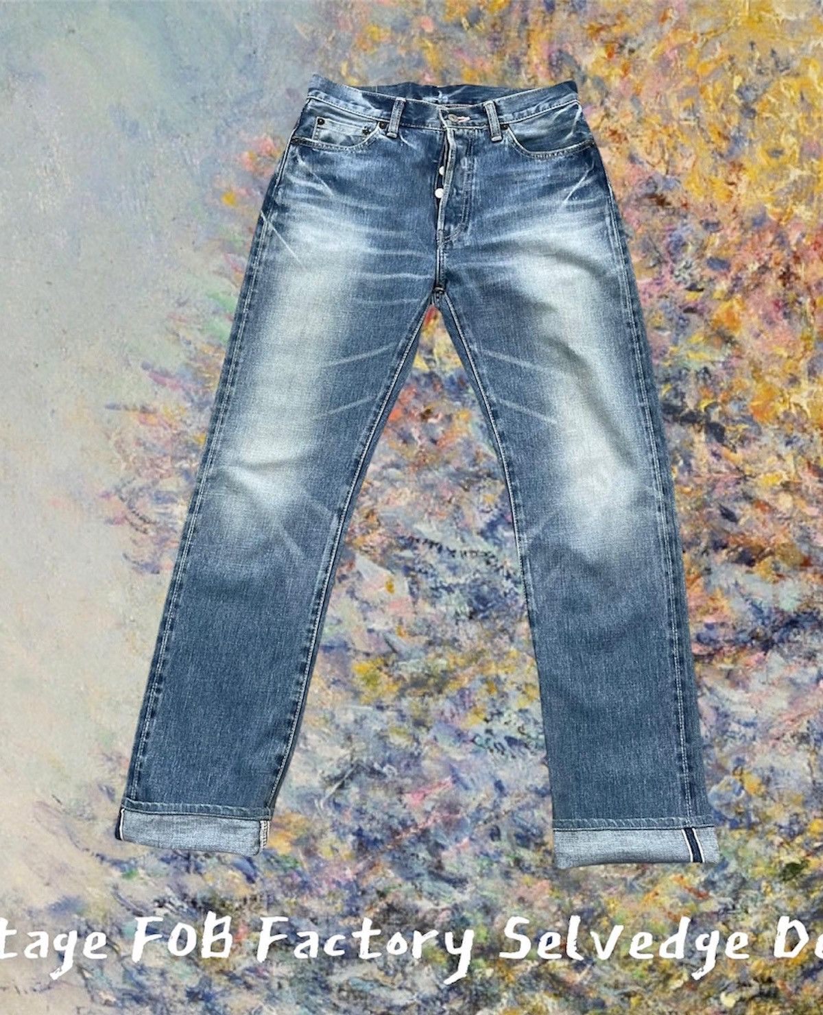 Fob Factory × Japanese Brand × Vintage Fob Factory Vintage Selvedge Aging Wash Denim | Grailed