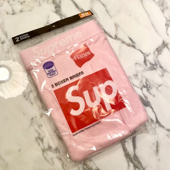 Supreme Supreme/Hanes Pink Boxer Brief | Grailed