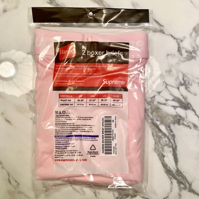 Supreme Supreme/Hanes Pink Boxer Brief | Grailed