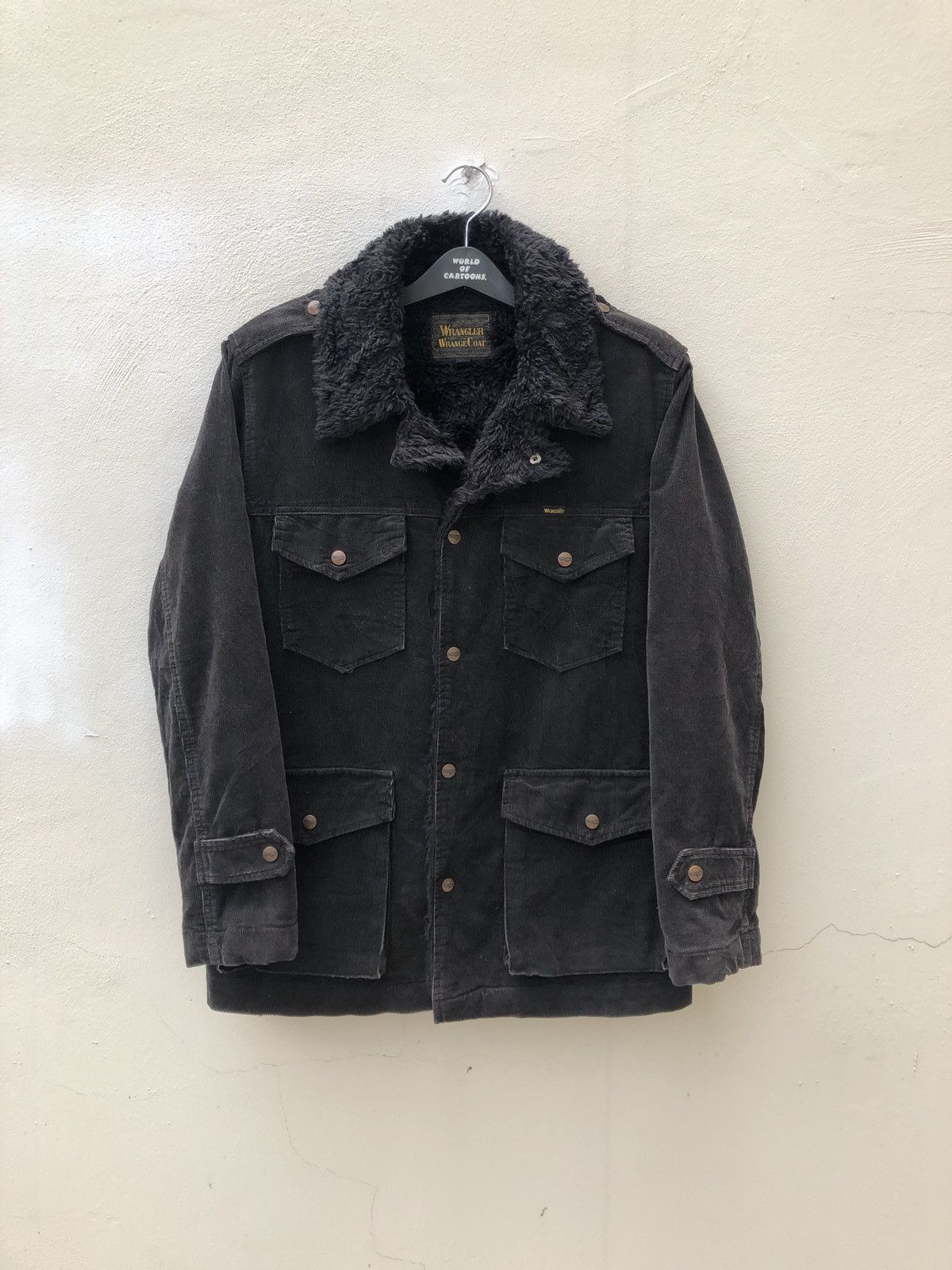Wrangler Wrangler Japan Corduroy Black Sherpa Lining Winter Jacket ...